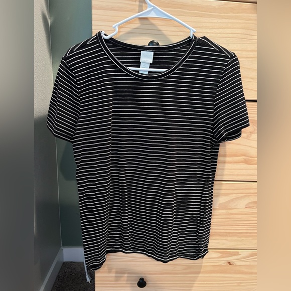 H&M | Tops | Hm Striped Tee | Poshmark